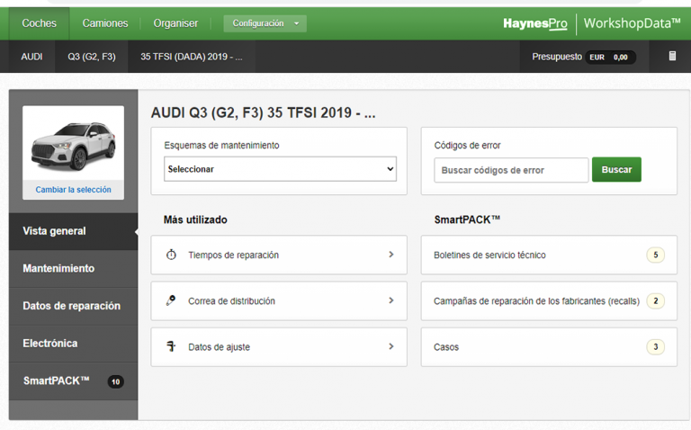 Haynespro pack complet de l’application WorkshopData